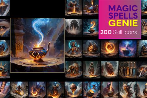 Magic Skills Genie 2d Icons Unity Asset Store