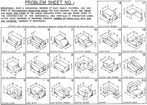 Multiview Drawing Worksheets At Getdrawings Free Download