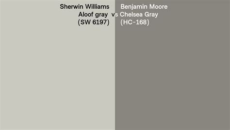 Sherwin Williams Aloof Gray Sw 6197 Vs Benjamin Moore Chelsea Gray