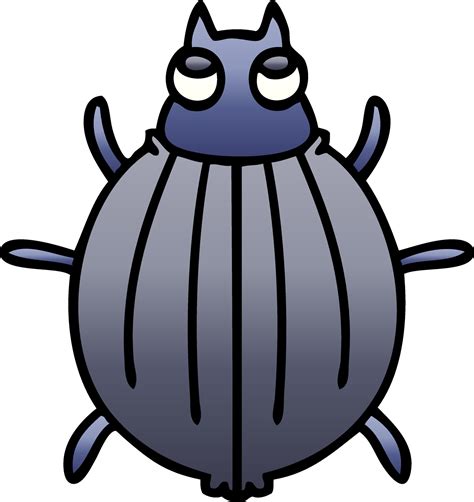 Quirky Gradient Shaded Cartoon Beetle 10543579 Vector Art At Vecteezy