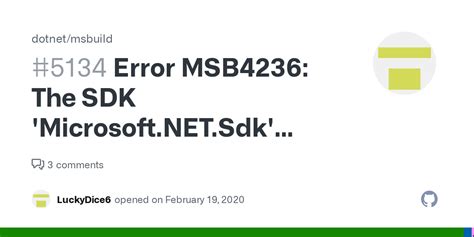 Error Msb4236 The Sdk Microsoftnetsdk Specified Could Not Be Found