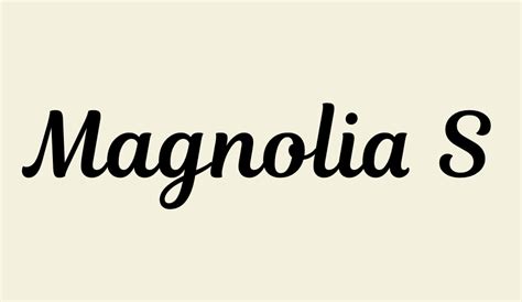 Magnolia Script Font Font Tr