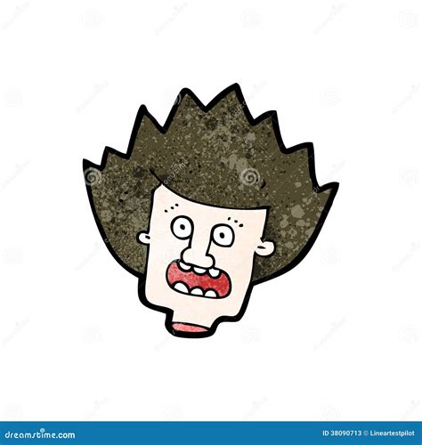 Personaje De Dibujos Animados De La Cabeza Cortada Ilustración Del