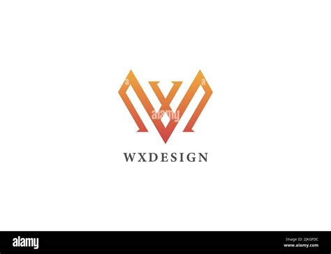 Abstract Letter WX XW Logo Design Vector Template Stock Vector Image Art Alamy