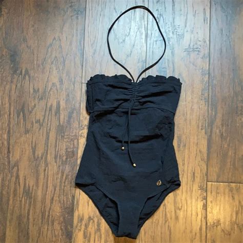 Nina Ricci Swim Nina Ricci Black Halter Top One Piece Bathing Suit