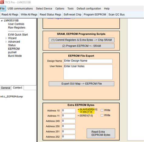 Lmk05318 Tics Pro I2c Communication Setup Clock And Timing Forum