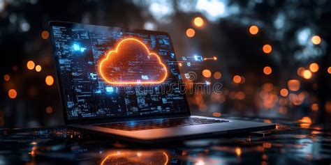 Cloud Computing And Data Transfer Technology Concept Stock Illustration Illustration Of