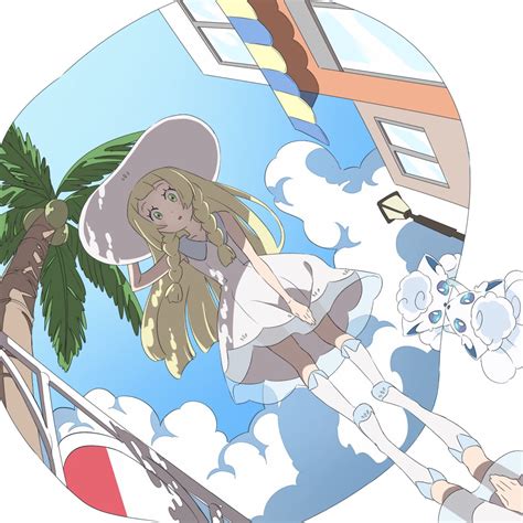 The Big Imageboard Tbib 1girl Alolan Vulpix Blonde Hair Blue Sky