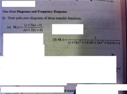Solved Zero Pole Diagram And Bode Diagram By Hand For A Given Transfer