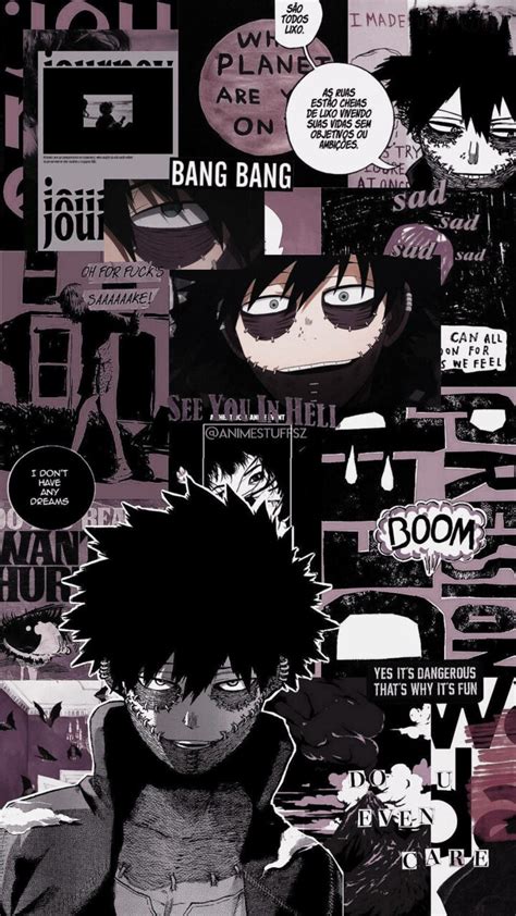 Dabi My Hero Academia Dark Purple Collage Wallpaper Background Free