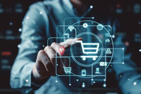 Fingertip Touch On The Digital Marketplace Exploring The World Of Online Shopping Premium Ai