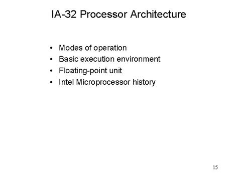 Chapter 2 Ia32 Processor Architecture Chapter Overview General