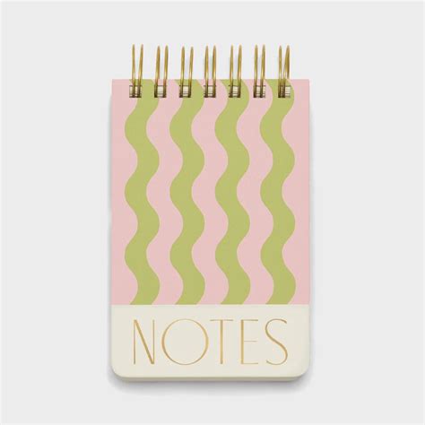 Twin Wire Chunky Notepad Wavy Stripes