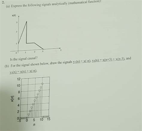 solved 2 a express the following signals analytically