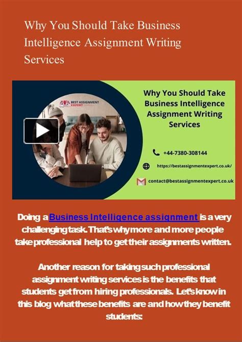 why you should take business intelligence assignment writing services