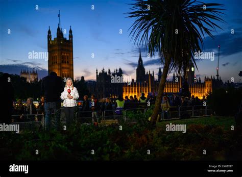 London September 17 2022 Outside Broadcast Television News Reporter