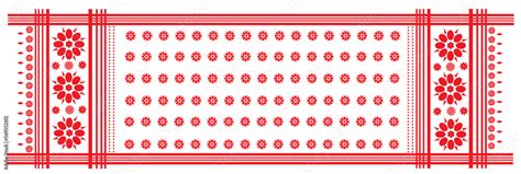 Assamese Gamosa With Full Floral Design Stock Illustration Adobe Stock