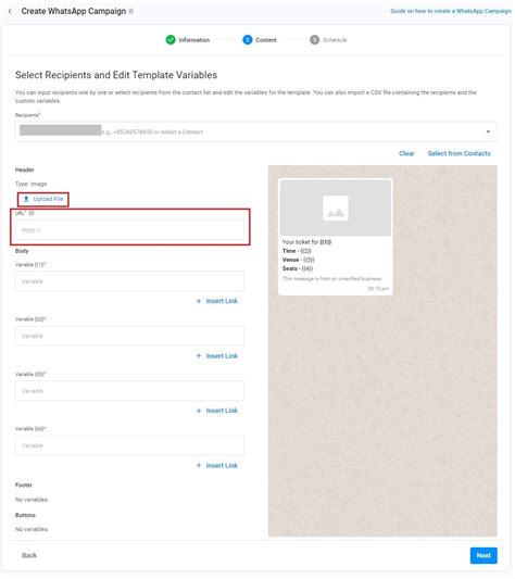 Creating WhatsApp Campaign