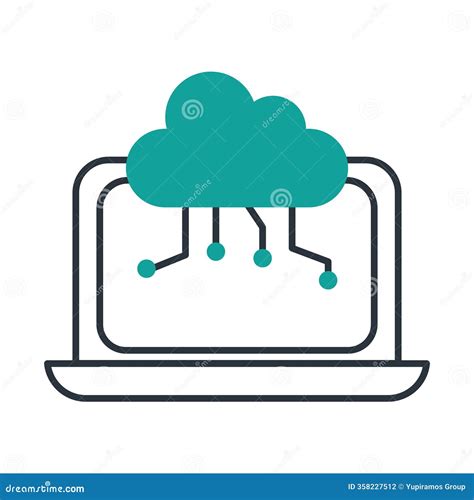 Cloud Computing Big Data Processing Technology Illustration Stock