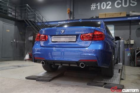 Bmw F30 320i 배기튜닝 좀 더 특별한 나의 뒤태를 위한 드레스업튜닝 퍼포먼스 디퓨져 순정형 듀얼배기실버 머플러 팁