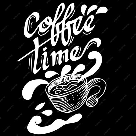 Premium Vector Coffee Liquid Optimism Quotes Doodle Vector