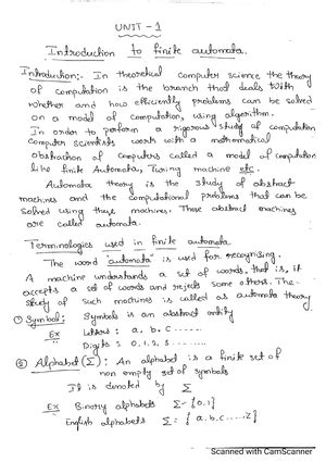 Regular Expressions Handwritten Theory Notes Theory Of Computation