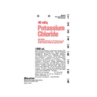 Baxter 2b1674x 5 Dextrose 045 Sodium Chloride And 40 Meql