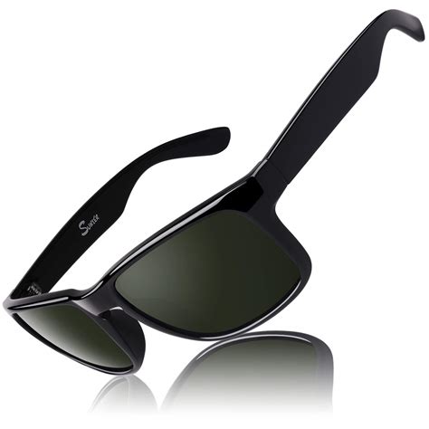 Sunier Polarized Sunglasses For Men Women Retro Semi Rimless Sun