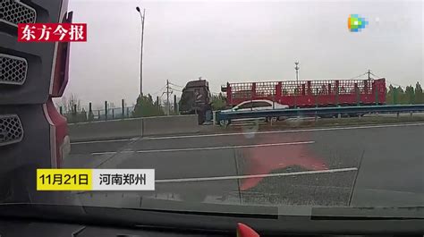 高速上轿车被大货车横着推行百米 女司机绝望尖叫搜狐汽车搜狐网