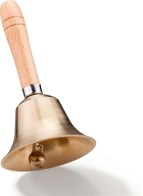 Tiptap Loud Solid Brass Handbell 315in Hand Call Bell