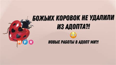 НОВОЕ ОБНОВЛЕНИЕ В АДОПТ МИ🐞БОЖЬИ КОРОВКИ ОСТАЮТСЯ НОВЫЕ РАБОТЫ Youtube