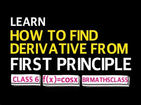 DERIVATIVE OF COSX FROM FIRST PRINCIPLE DIFFERENTIATION YouTube