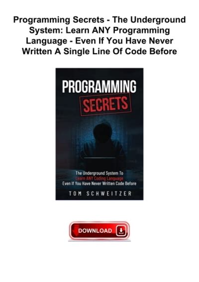 Pdf Book Download Programming Secrets The Underground System Learn