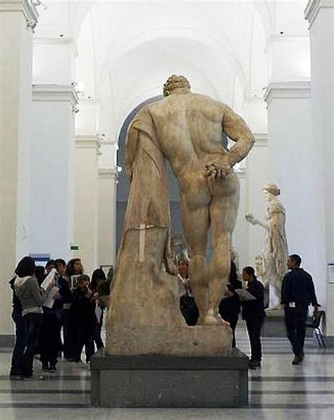 The Farnese Hercules Statue Back View Roman Marble Statue Original