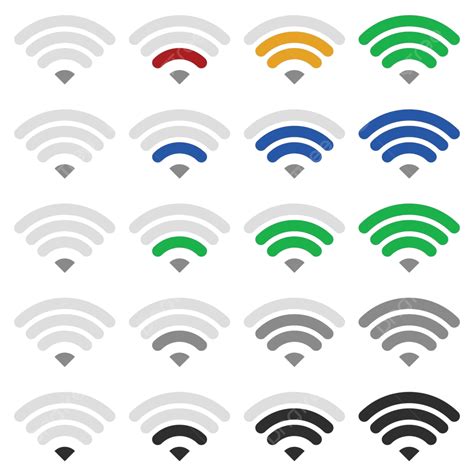 Signal Strength Indicator Template Wi Fiwireless Connection Wi Telecommunications Vector Vector