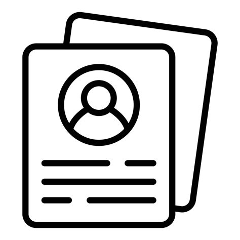 Customer Data Icon Outline Vector Client Profile 15659945 Vector Art