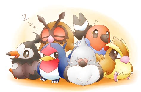 Pidgey Starly Fletchling Hoothoot Pidove And 1 More Pokemon