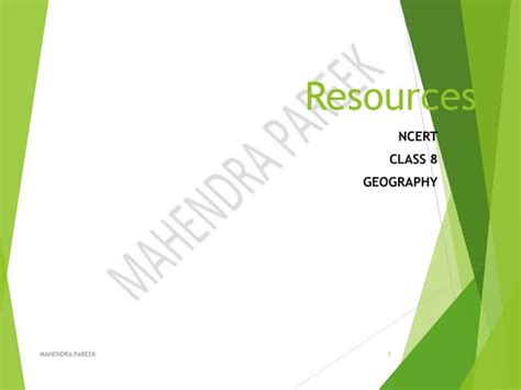 Resources Class 8 Ppt