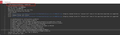 Browserslist Reports An Error During The Jenkins Build Process · Issue