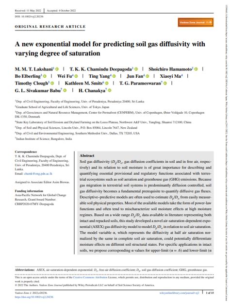 A New Exponential Model For Predicting Soil Gas Diffusivity With