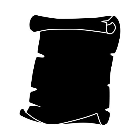 Scroll Paper Icon Vector Parchment Illustration Sign Chronicle Symbol