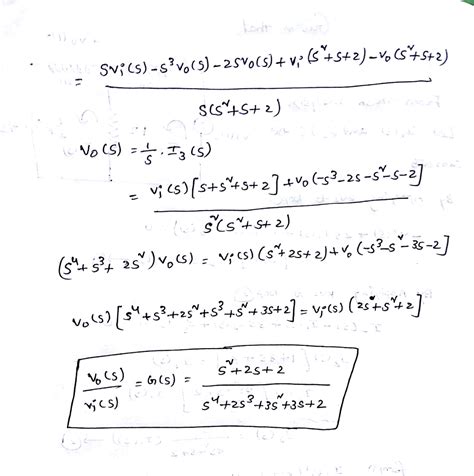 Solved Find The Transfer Function Gs Vosvis For Each