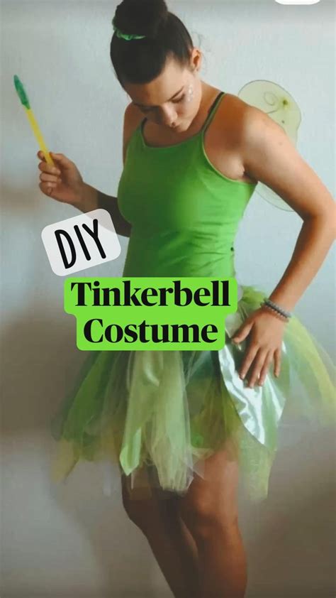 Diy Tinkerbell Costume For Tweens Teens In 2022 Halloween Costumes