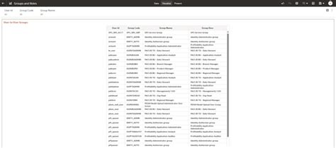 Groups And Roles Report