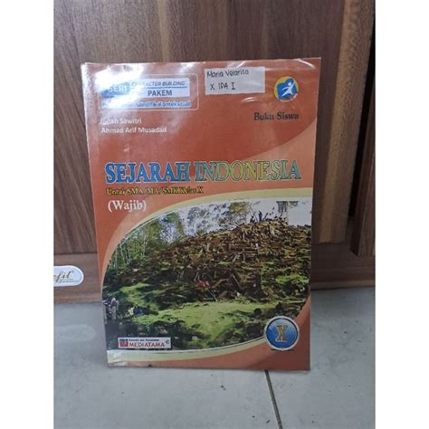 Jual Sejarah Indonesia Untuk SMA MA SMK Kelas X Wajib BEKAS