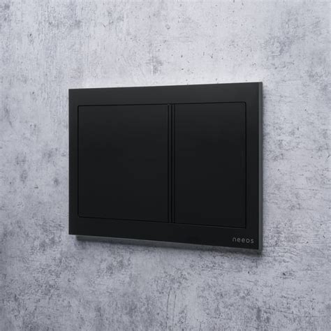 Neeos Fp55 Flush Plate For Toilet Matt Black 16785bm Reuter