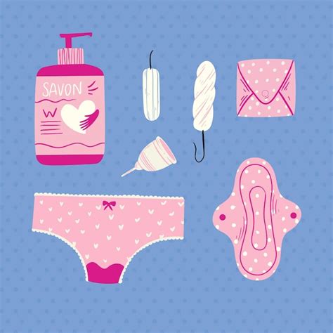 Free Vector Feminine Hygiene Products Concept