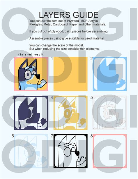 Bluey Shadow Box File For Cutting Lasercraftum