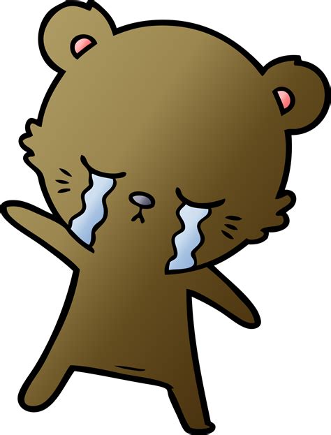 Crying Cartoon Bear 39851966 Png