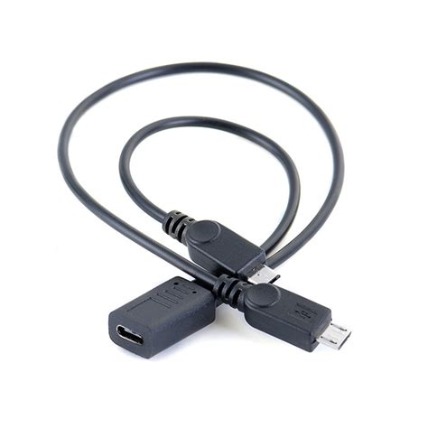 USB C Y Cable USB Type C Female To Dual Micro Usb Male Usbc 2 0 Splitter 1 Female To 2 Male Data